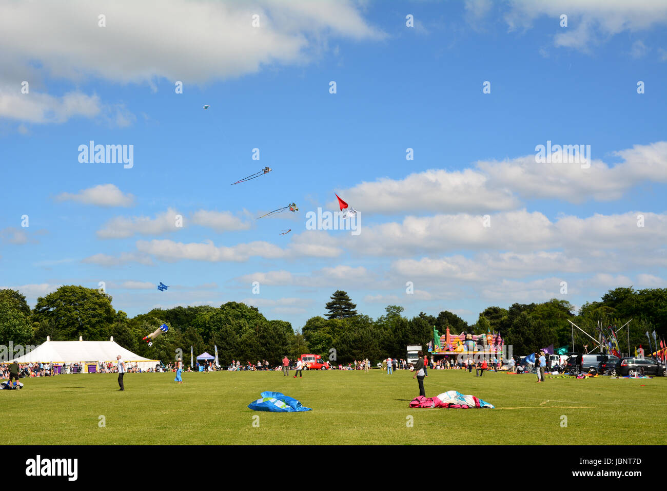 KIte Festival in Russell Park Bedford Bedfordshire England Stock Photo ...