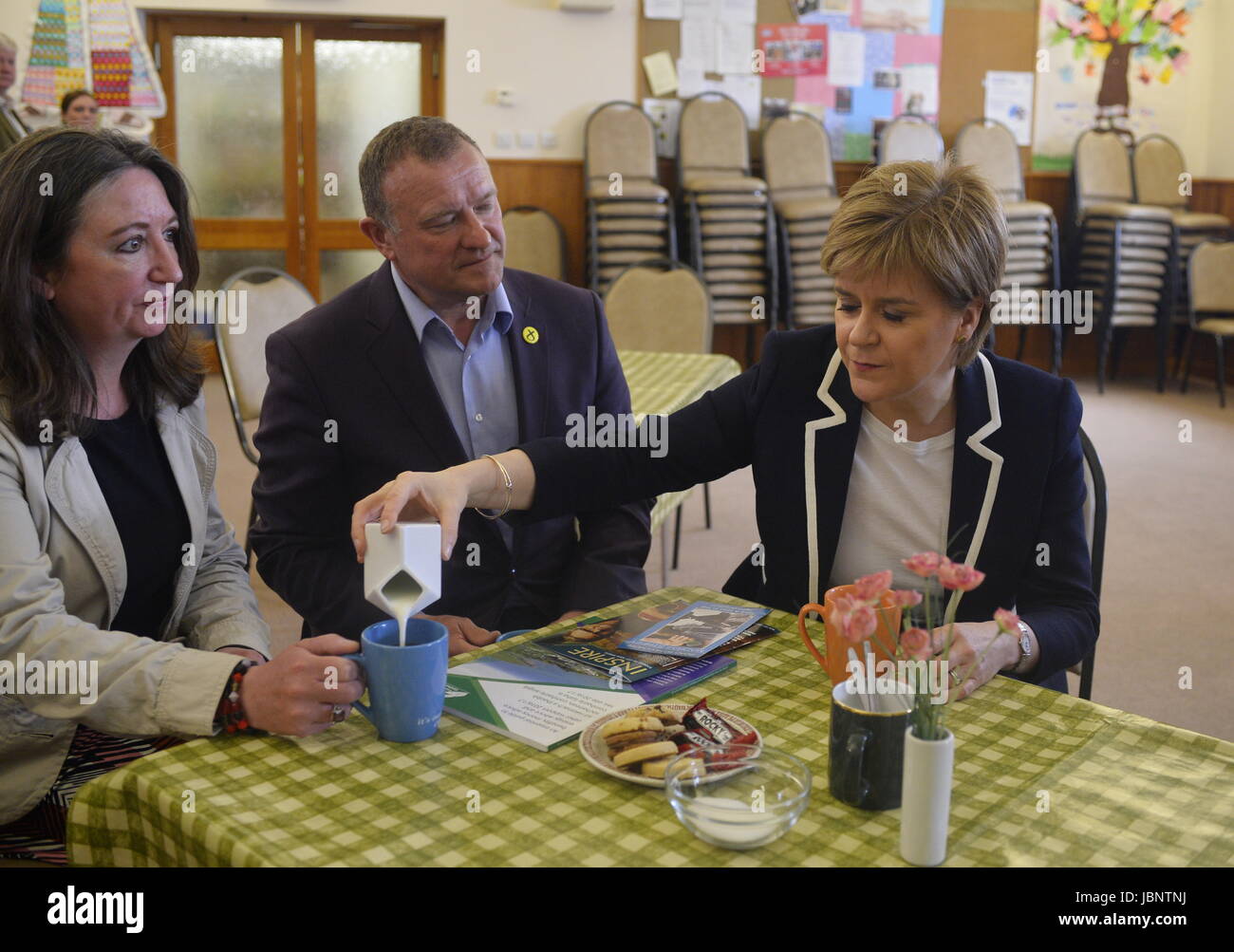 The First Minister Nicola Sturgeon visits the Highland Foodbank with ...