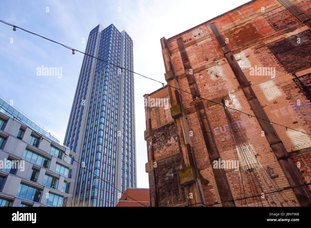 LONDON, ENGLAND - APRIL 25: south bank tower london .Low tide on ...