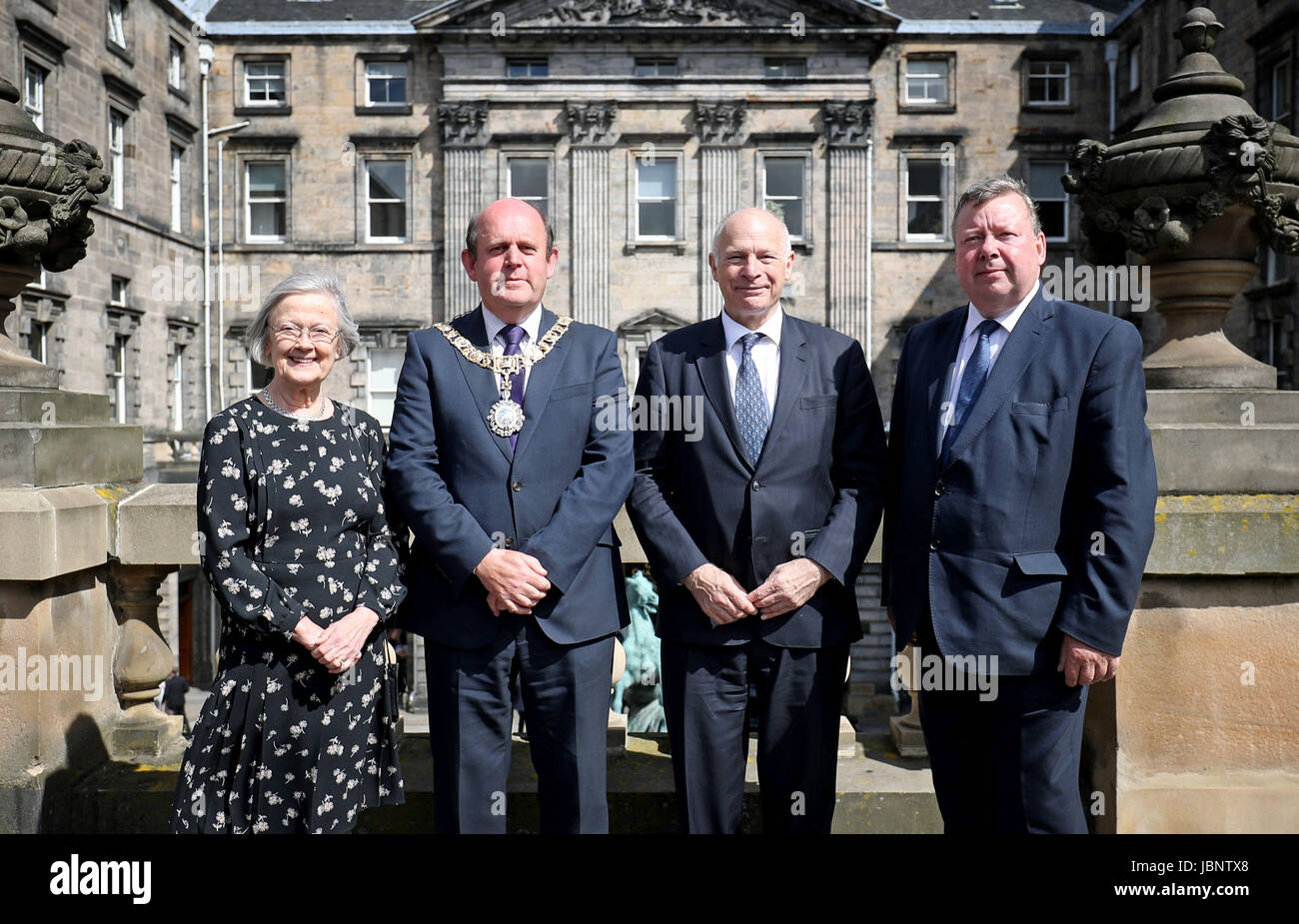 (left to right) Lady Hale, Lord Provost Frank Ross, Lord Neuberger and ...