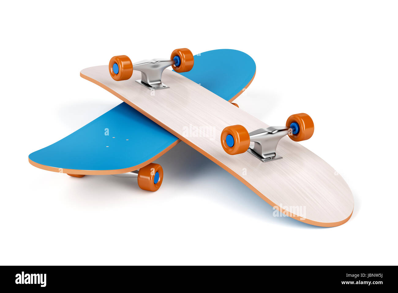 Two skateboards on white background Stock Photo - Alamy