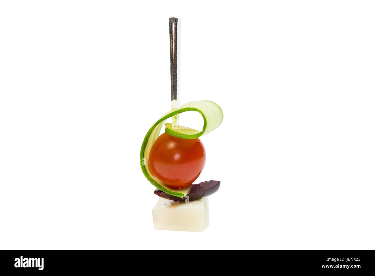 Mini Canape with meat and vegetables in plastic cups Stock Photo - Alamy