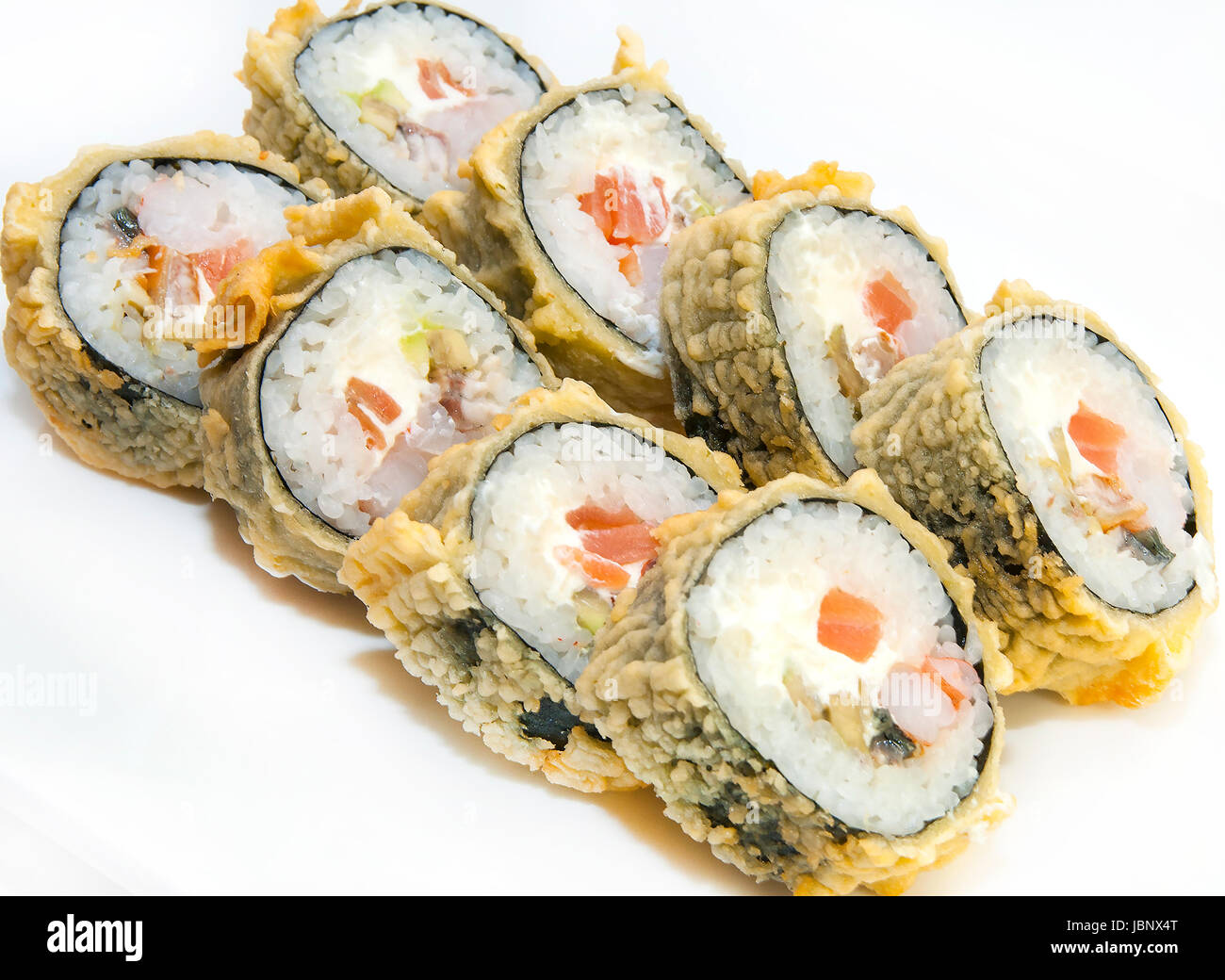 Delicious seafood sushi at a Japanese restaurant Stock Photo - Alamy