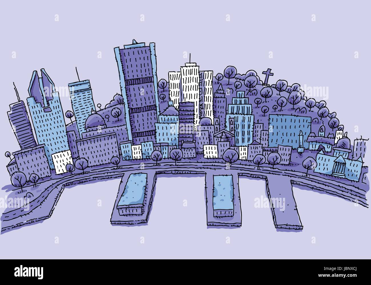 Montreal waterfront Stock Vector Images - Alamy