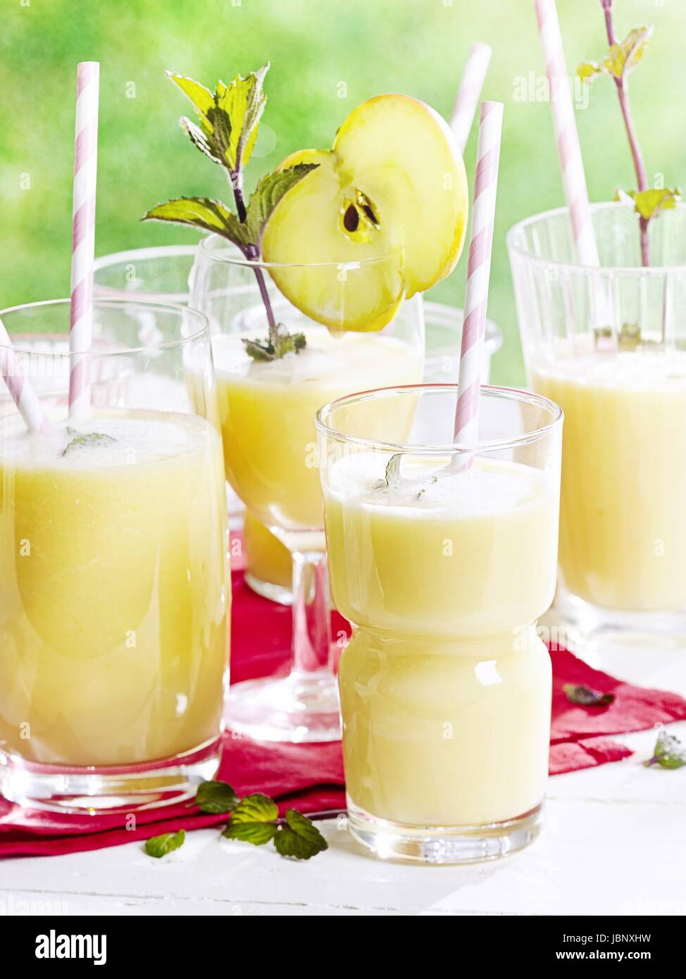 Apple lassi with thai mint Stock Photo - Alamy