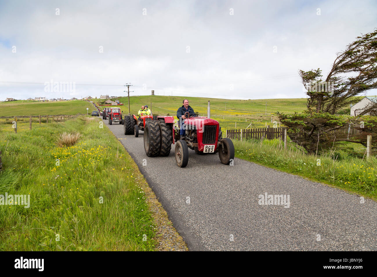 Tractors at Ness Isle of Lewis Western Isles Outer Hebrides United ...