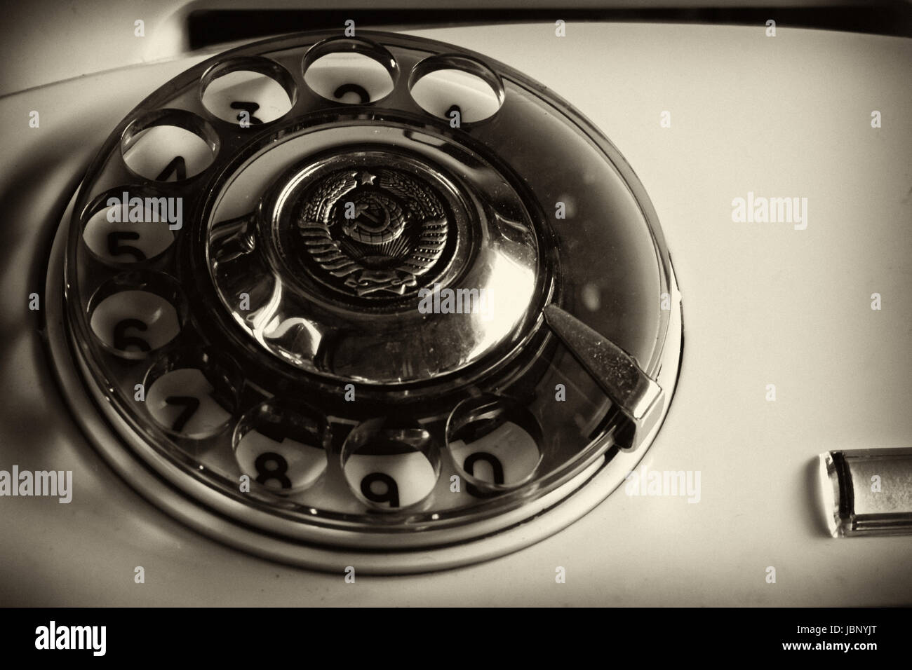 Photo of old telephone set Stock Photo - Alamy