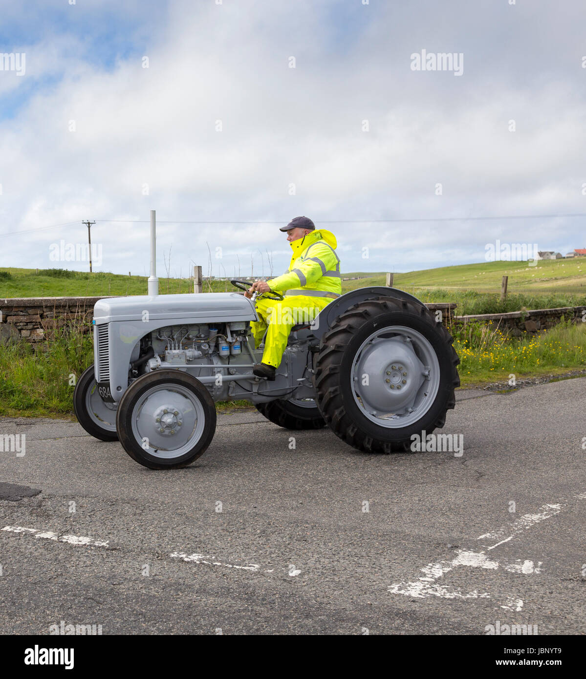 Tractor at Ness Isle of Lewis Western Isles Outer Hebrides Scotland ...