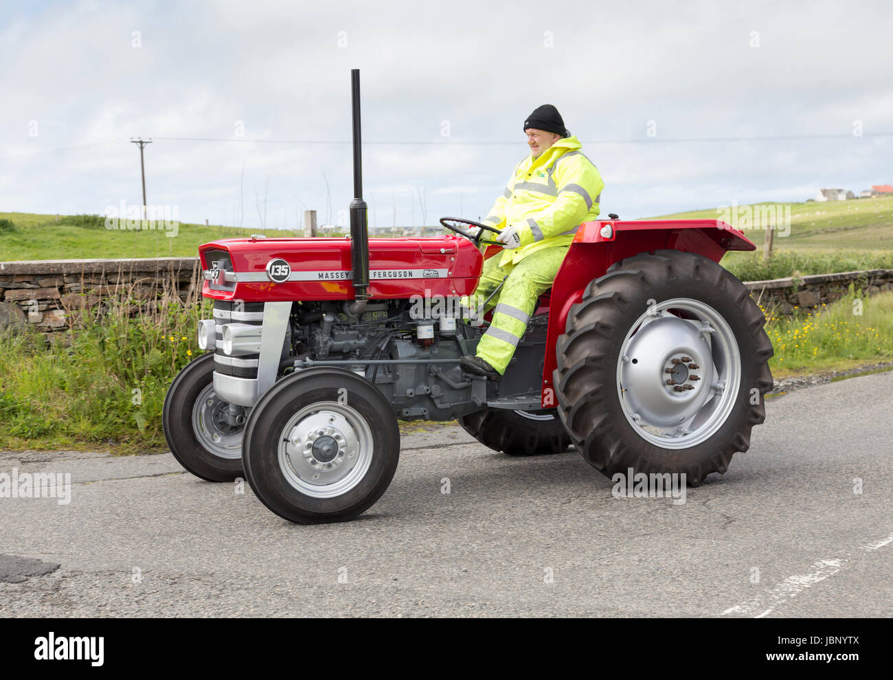 Tractor at Ness Isle of Lewis Western Isles Outer Hebrides Scotland ...
