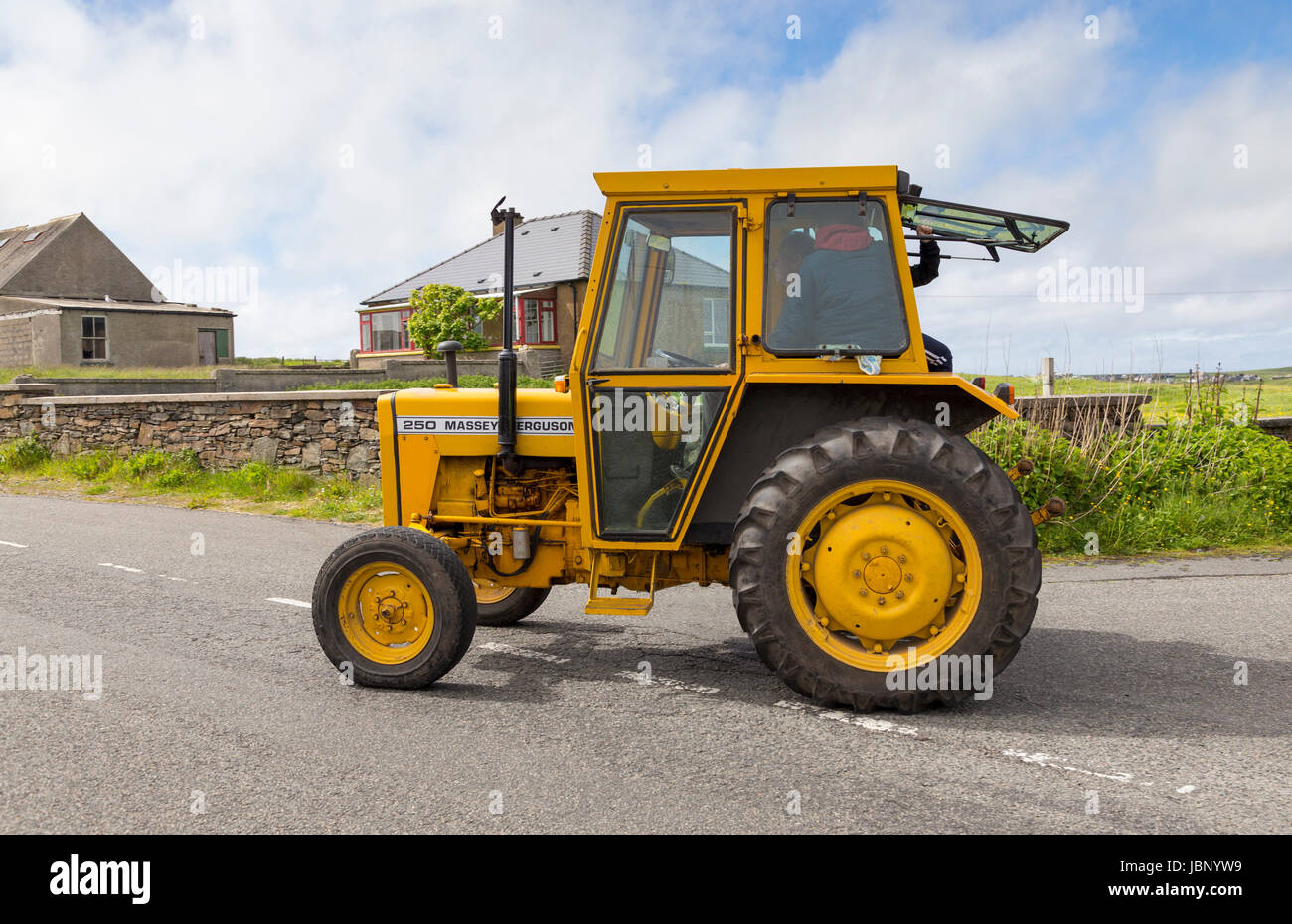Tractor at Ness Isle of Lewis Western Isles Outer Hebrides Scotland ...