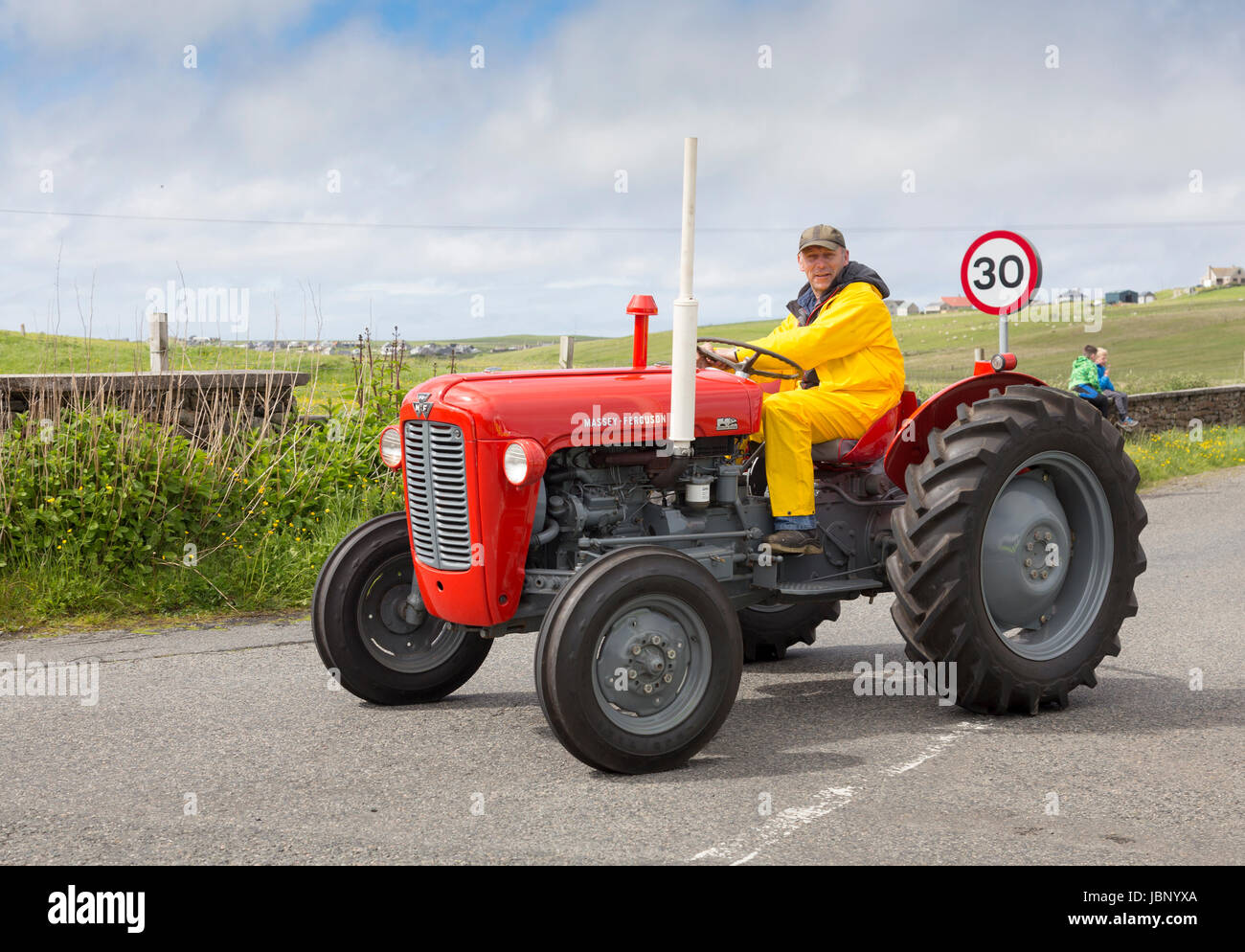 Tractor at Ness Isle of Lewis Western Isles Outer Hebrides Scotland ...