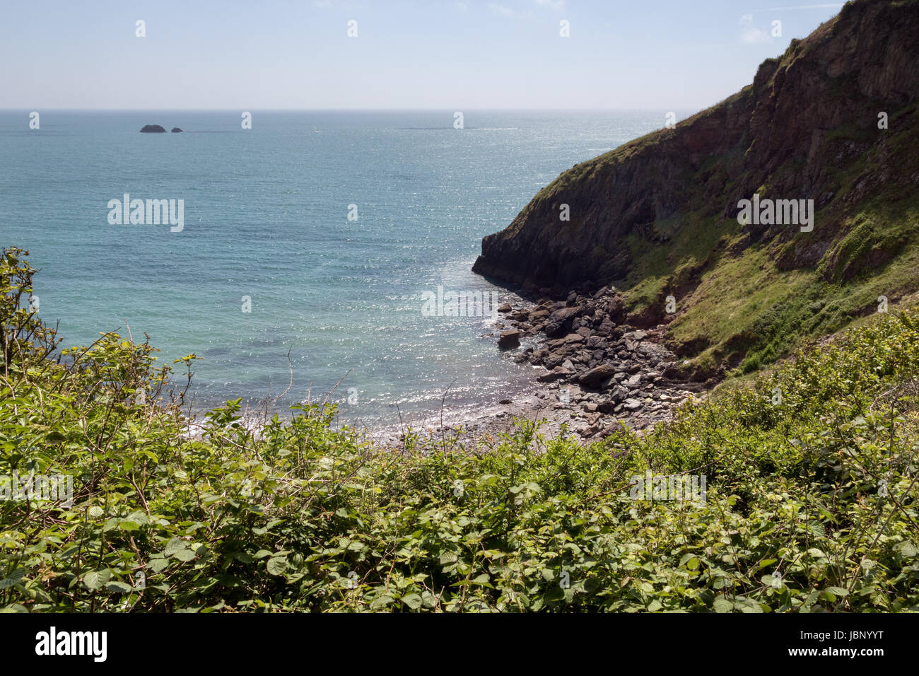 Pudcombe Cove below Coleton Fishacre in South Devon Stock Photo - Alamy