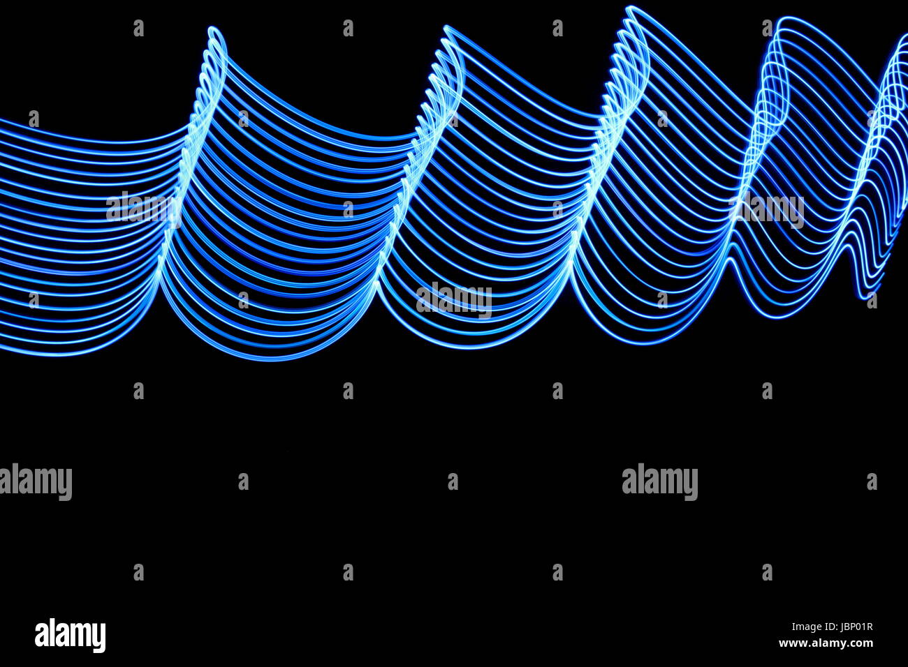 Blue Light Painting photography, ripples and swirls of electric blue ...