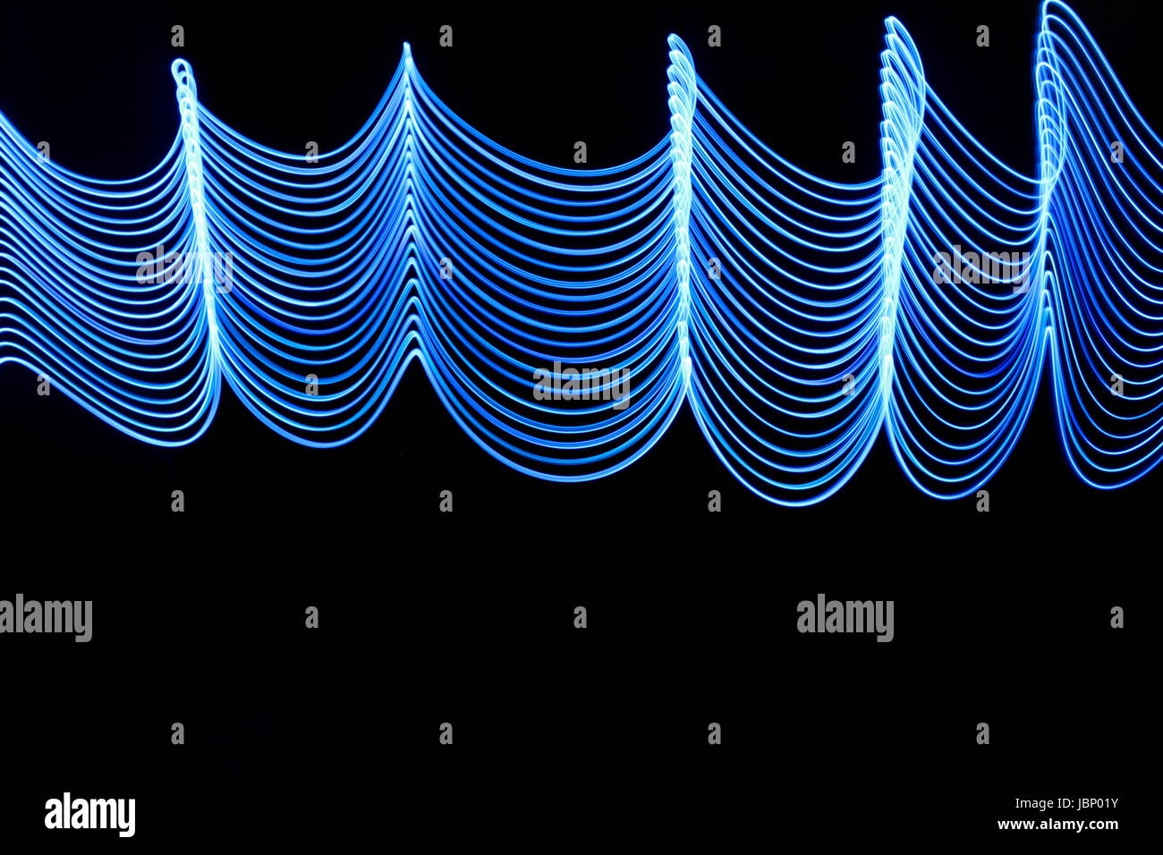 Blue Light Painting photography, ripples and swirls of electric blue ...