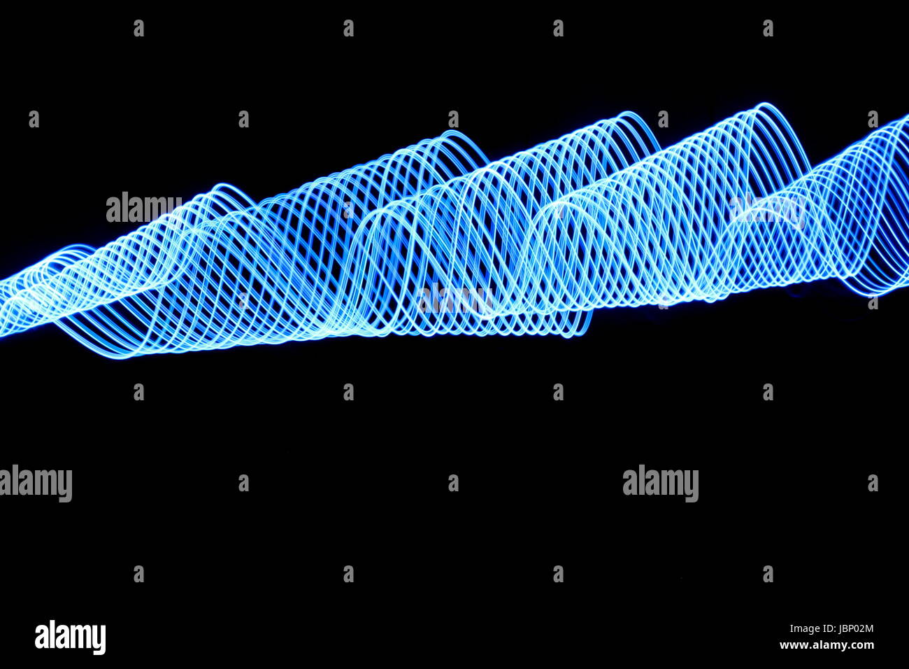 Blue Light Painting photography, ripples and swirls of electric blue ...