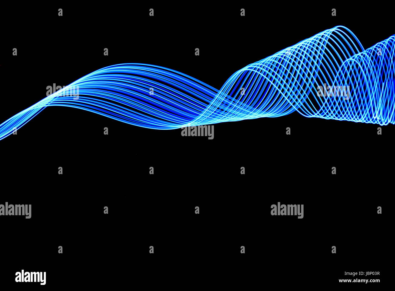 Blue Light Painting photography, ripples and swirls of electric blue ...