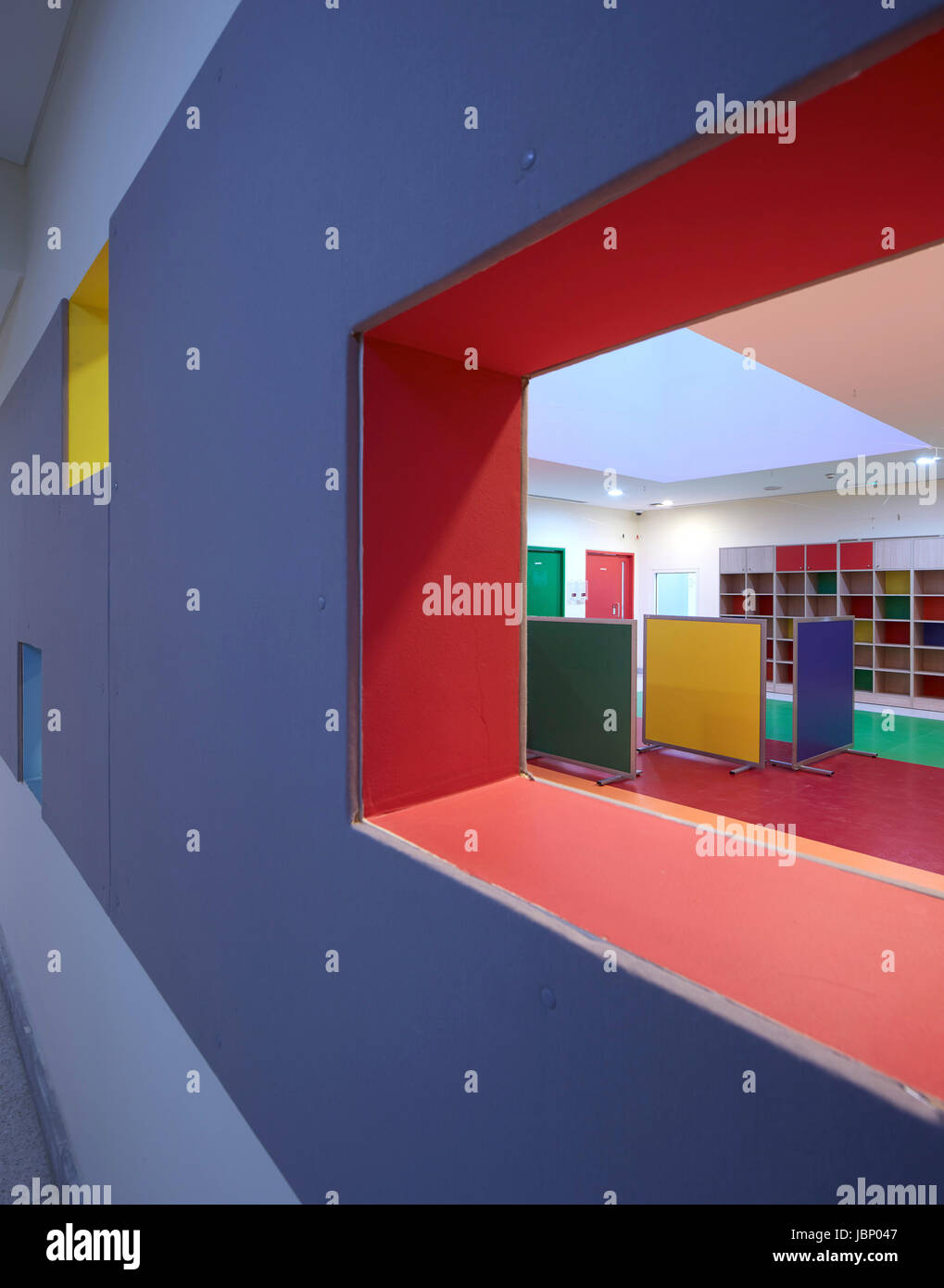 Interior view looking into classroom on upper level. Victory Heights ...