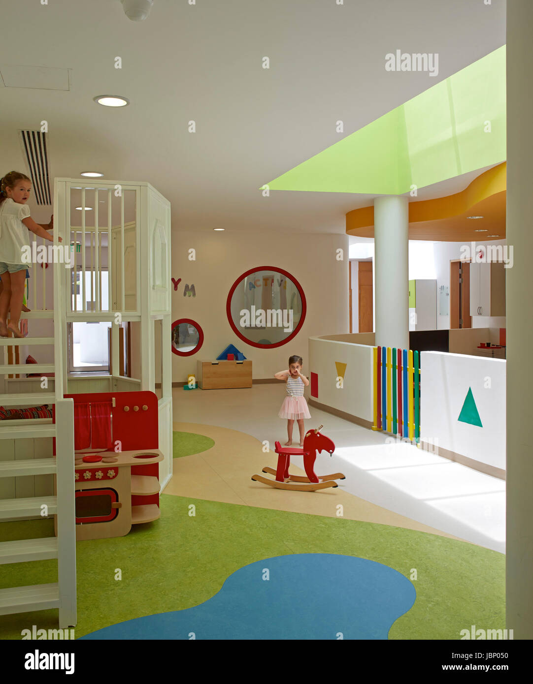 Interior view with kids playing. Victory Heights Primary school, Dubai ...