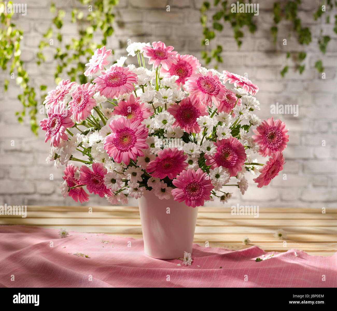 Bouquet of flowers including gerberas Stock Photo - Alamy