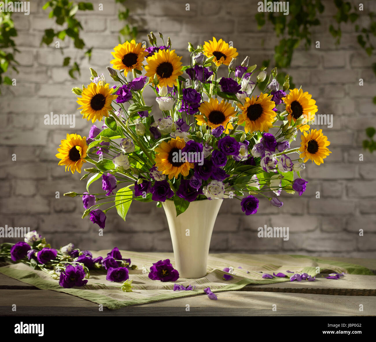 Bouquet of flowers with sunflowers Stock Photo - Alamy