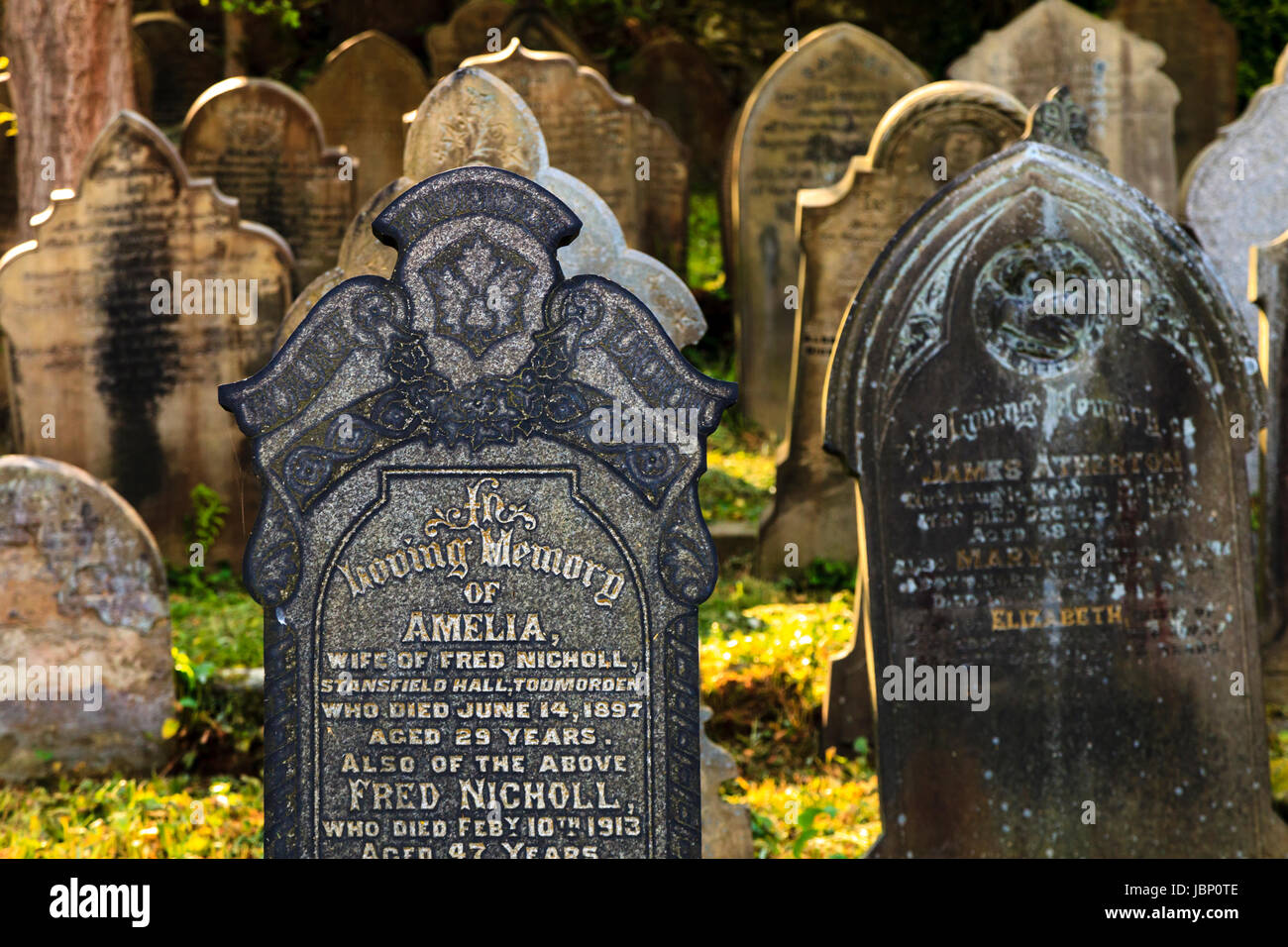 Old graveyard above bridge in hi-res stock photography and images - Alamy