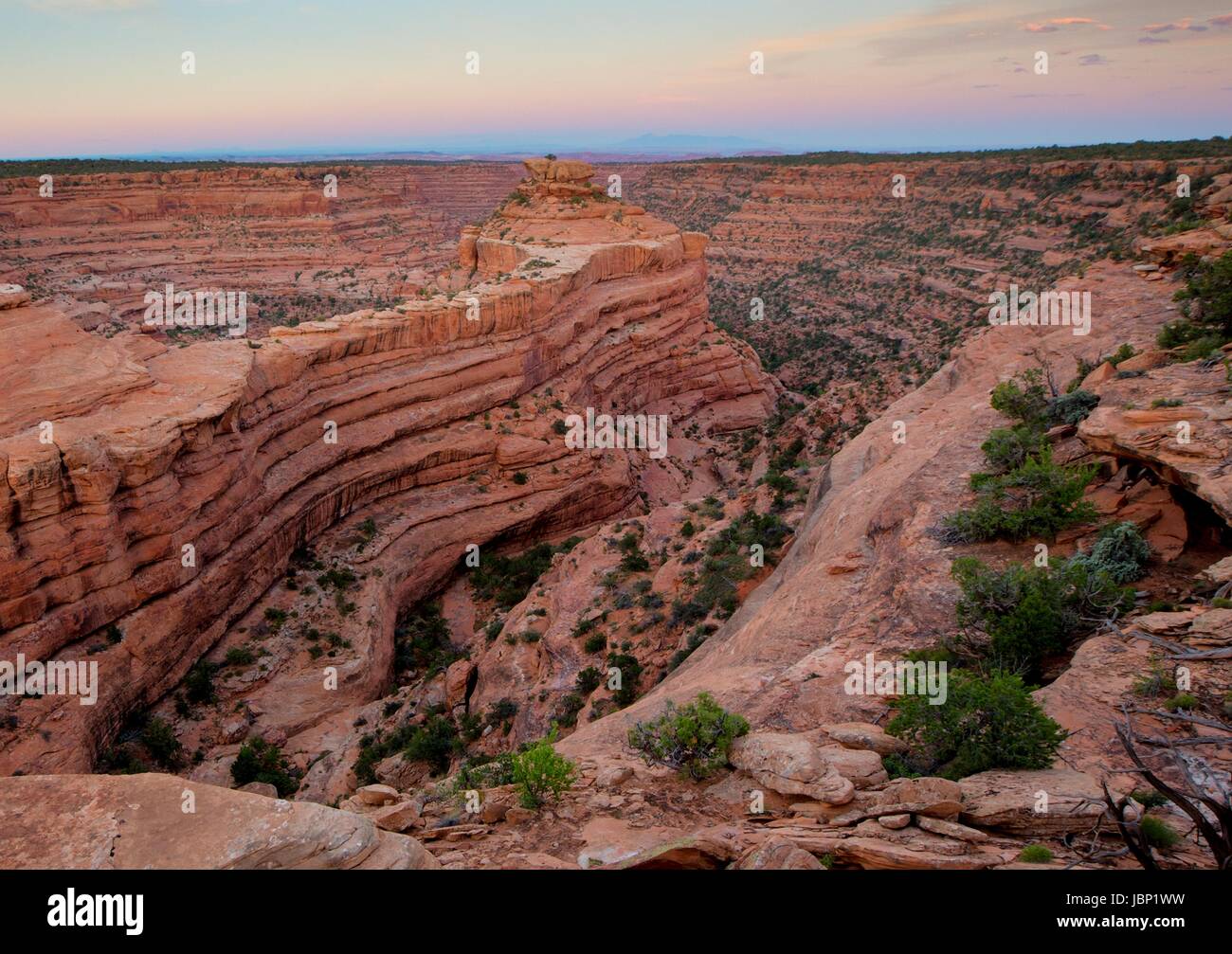 Canyon formations at the Anasazi Indian Citadel Ruins at Cedar Mesa in ...