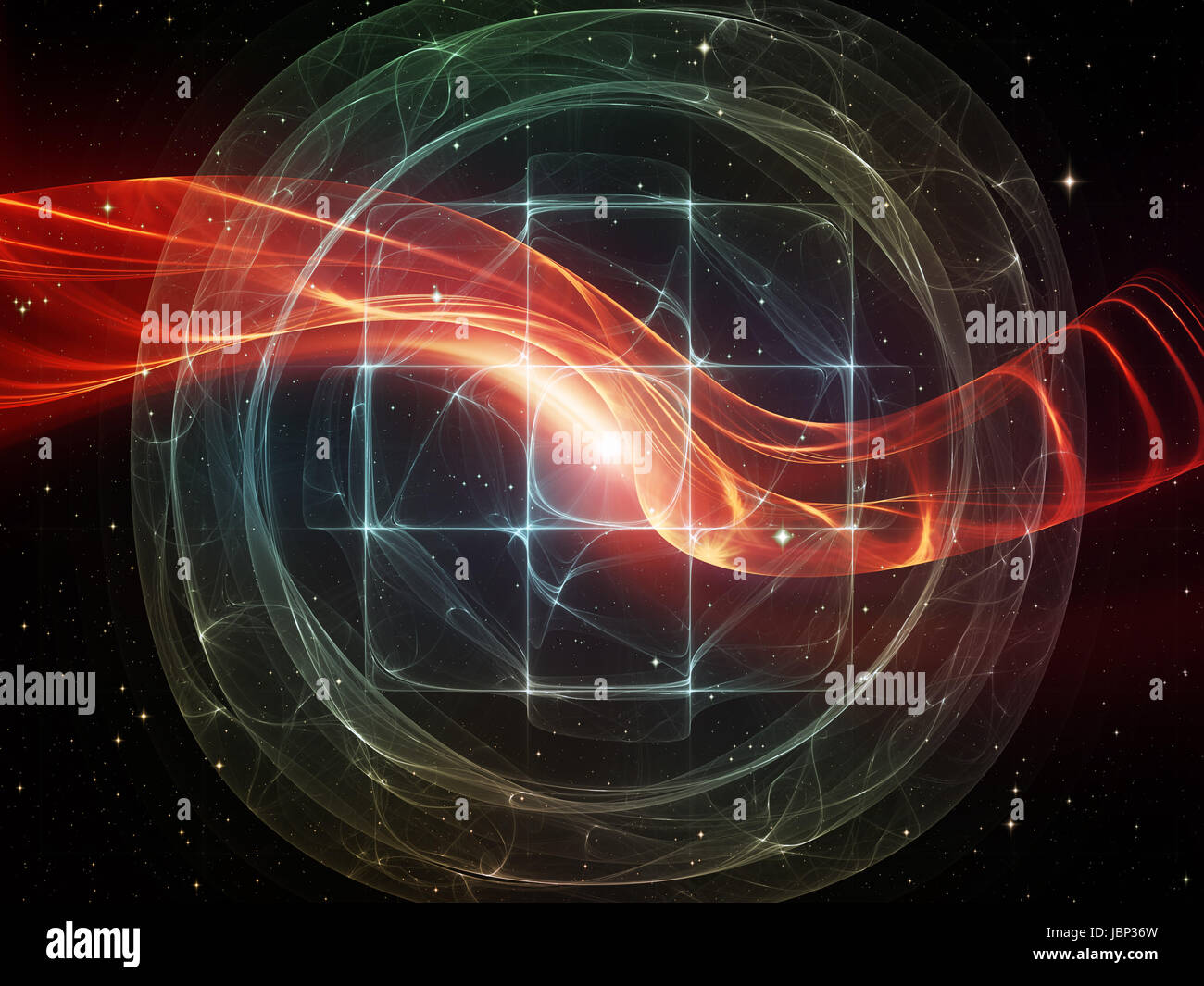 Geometry of Space series. Abstract design made of conceptual grids ...