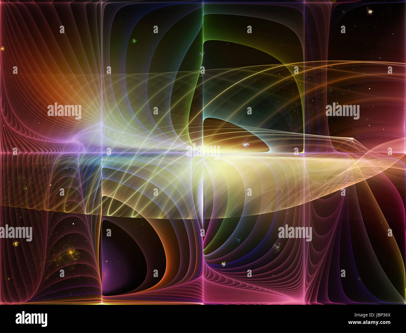 Geometry of Space series. Abstract design made of conceptual grids ...