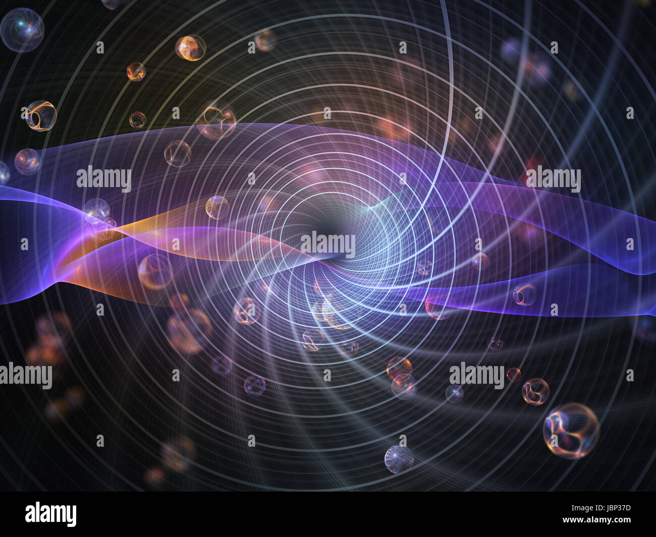 Geometry of Space series. Background design of conceptual grids, curves ...