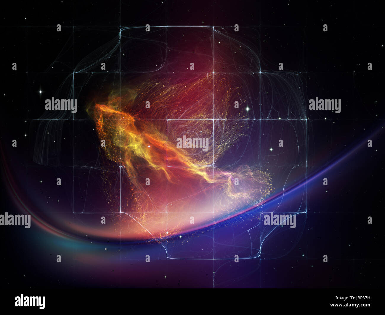 Geometry of Space series. Artistic abstraction composed of conceptual ...