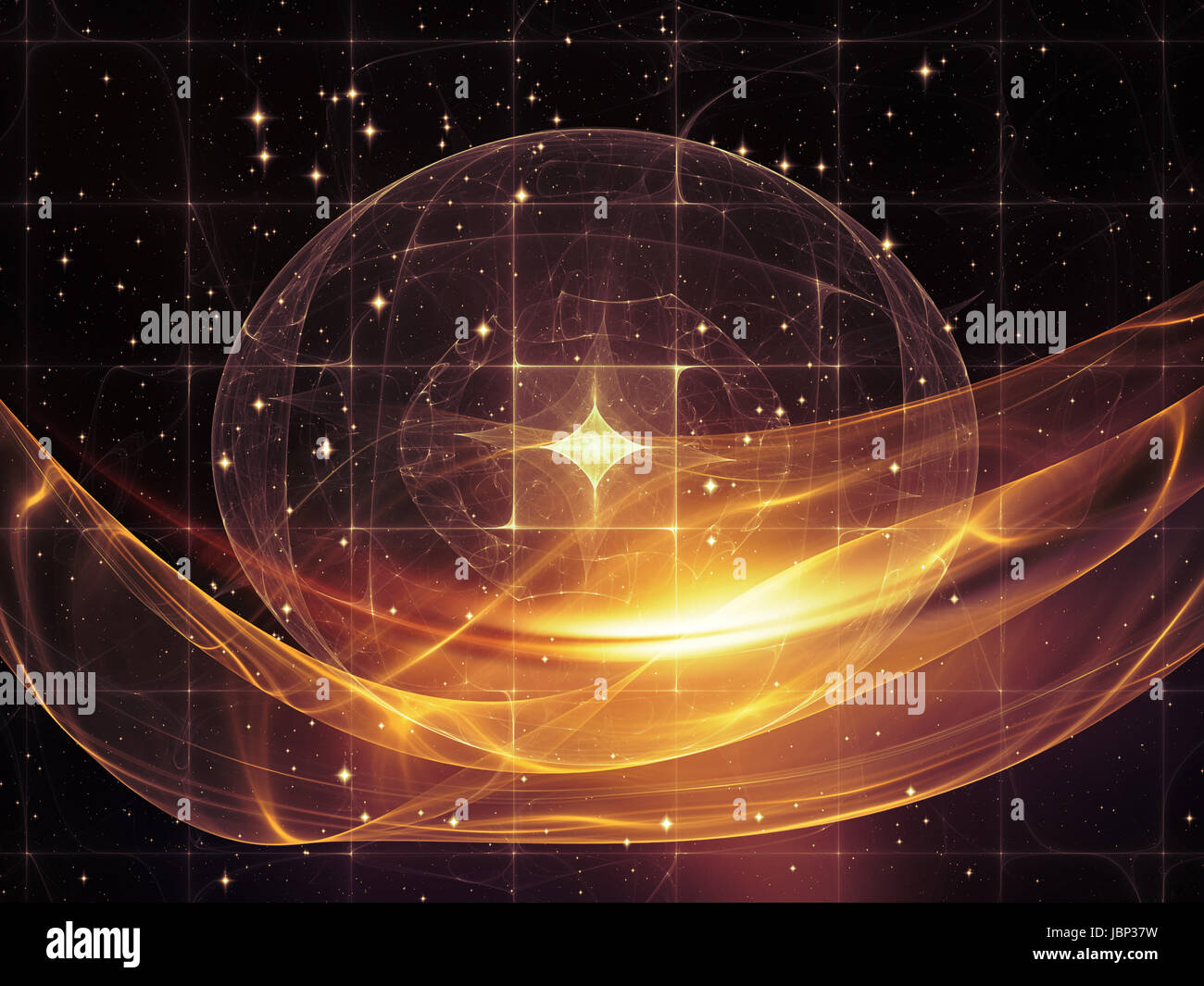 Geometry of Space series. Design composed of conceptual grids, curves ...