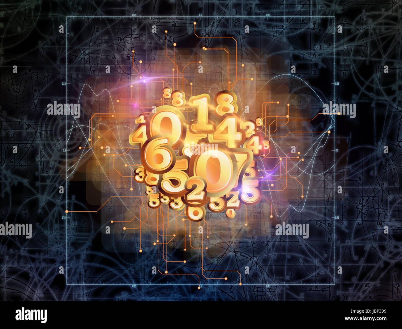 Strange Geometry series. Background design of line drawing, math and ...