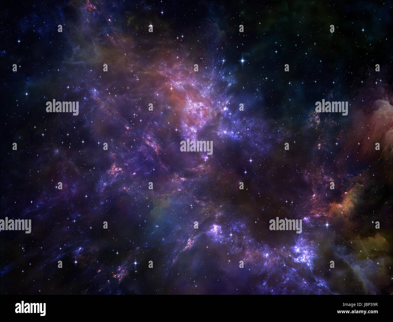 Deep Space series. Design composed of nebula, stars and colors as a ...