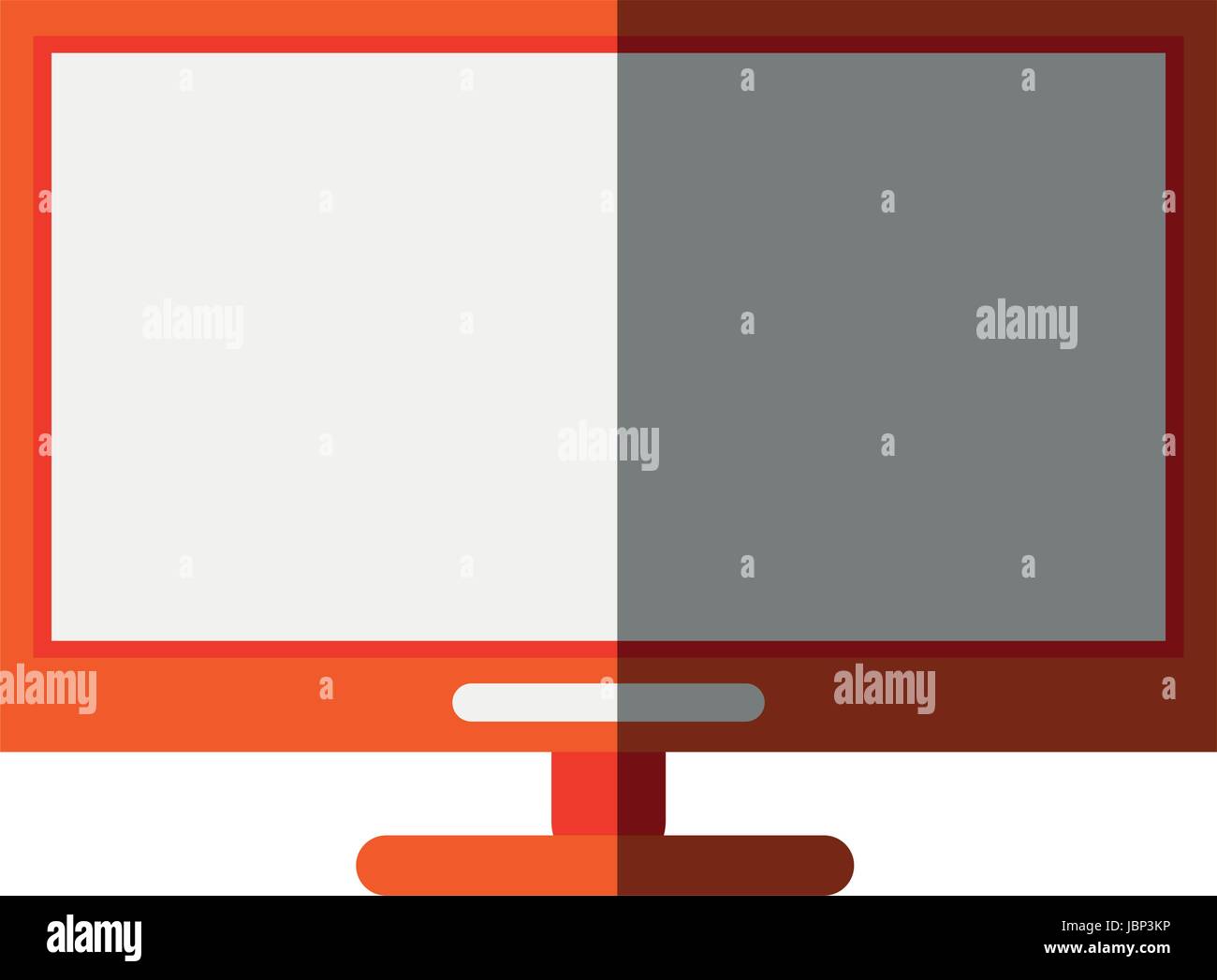 monitor flat illustration shadow Stock Vector Image & Art - Alamy