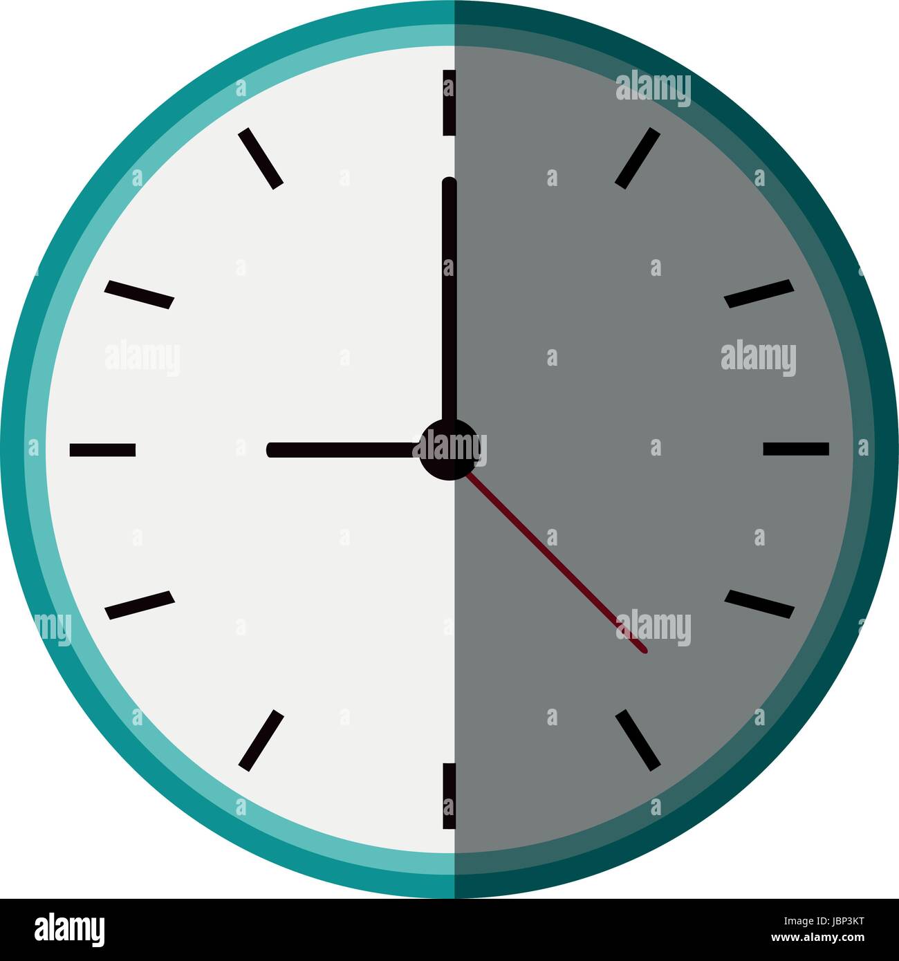 clock flat illustration shadow Stock Vector Image & Art - Alamy