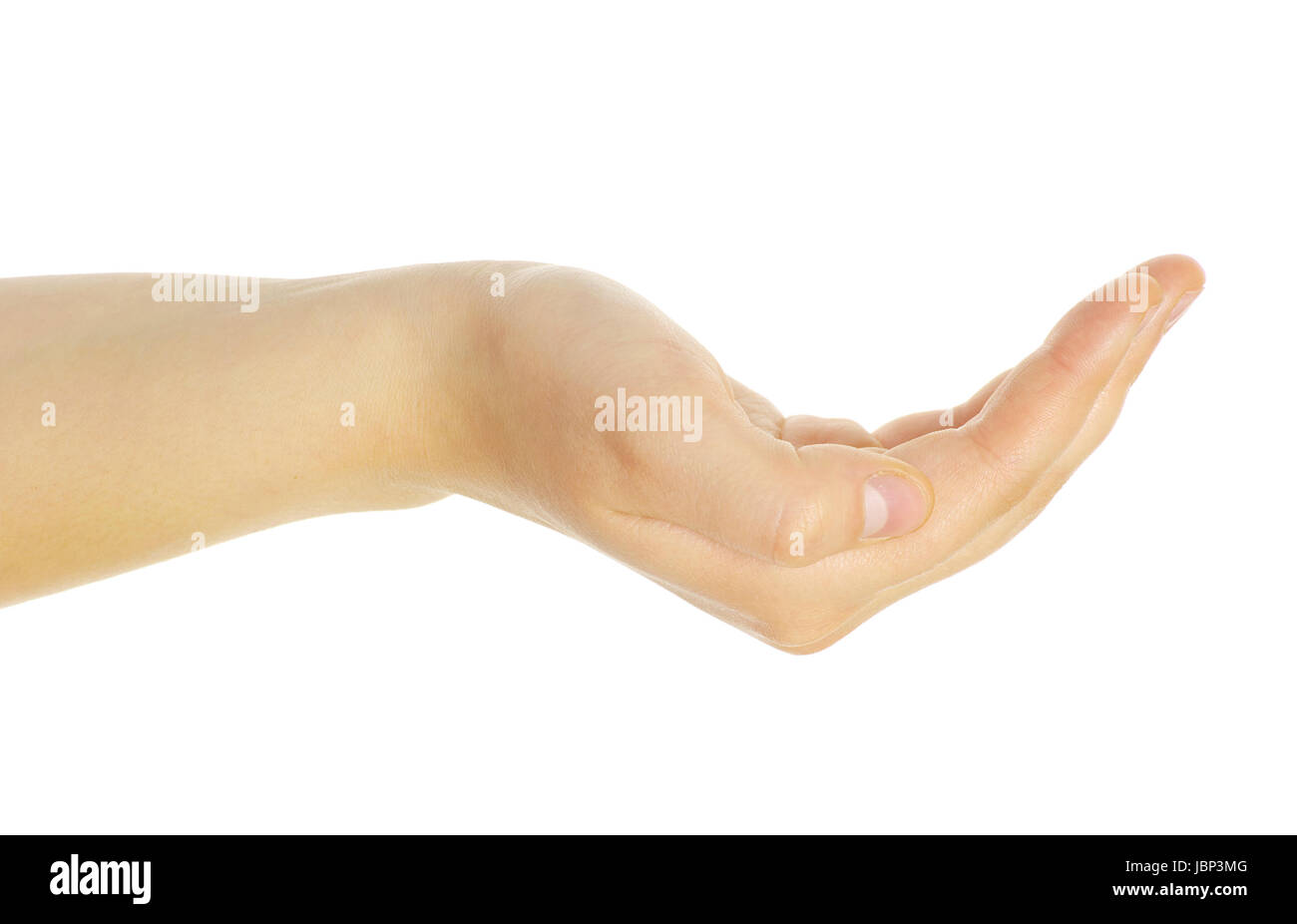 Empty hand isolated on white Stock Photo - Alamy