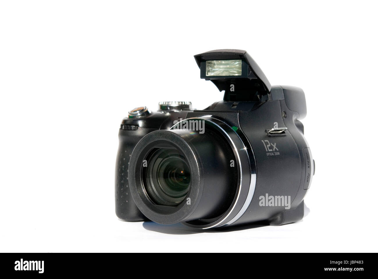 Digital photo camera on white background Stock Photo - Alamy