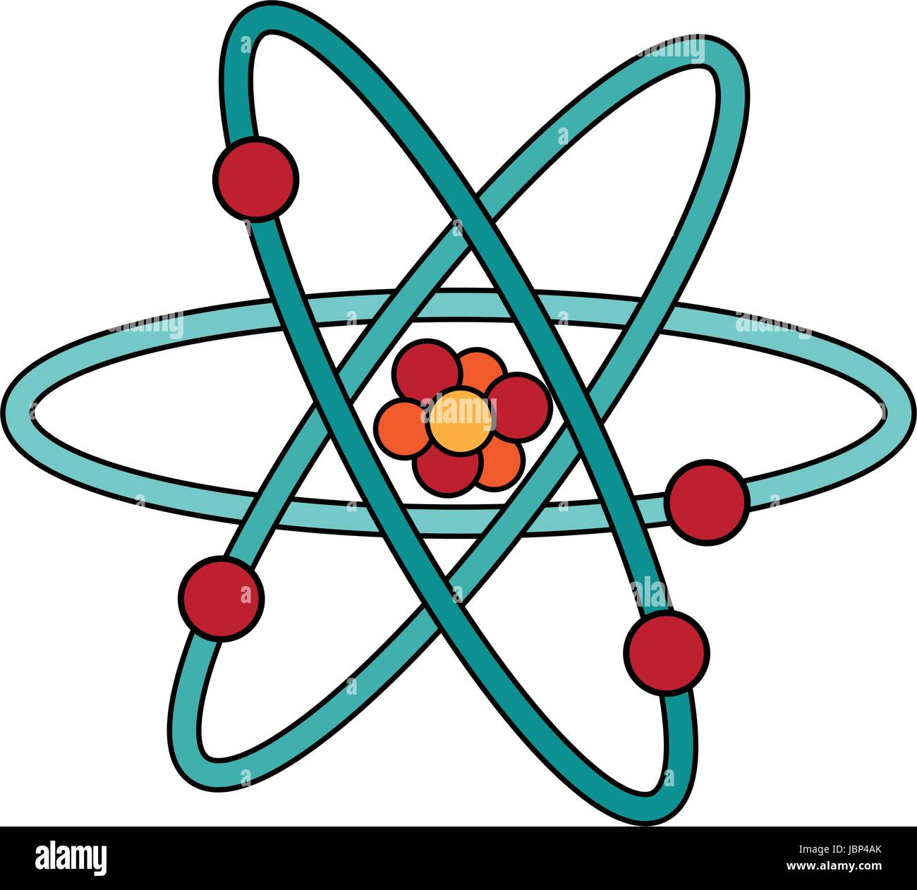 atom flat illustration Stock Vector Image & Art - Alamy