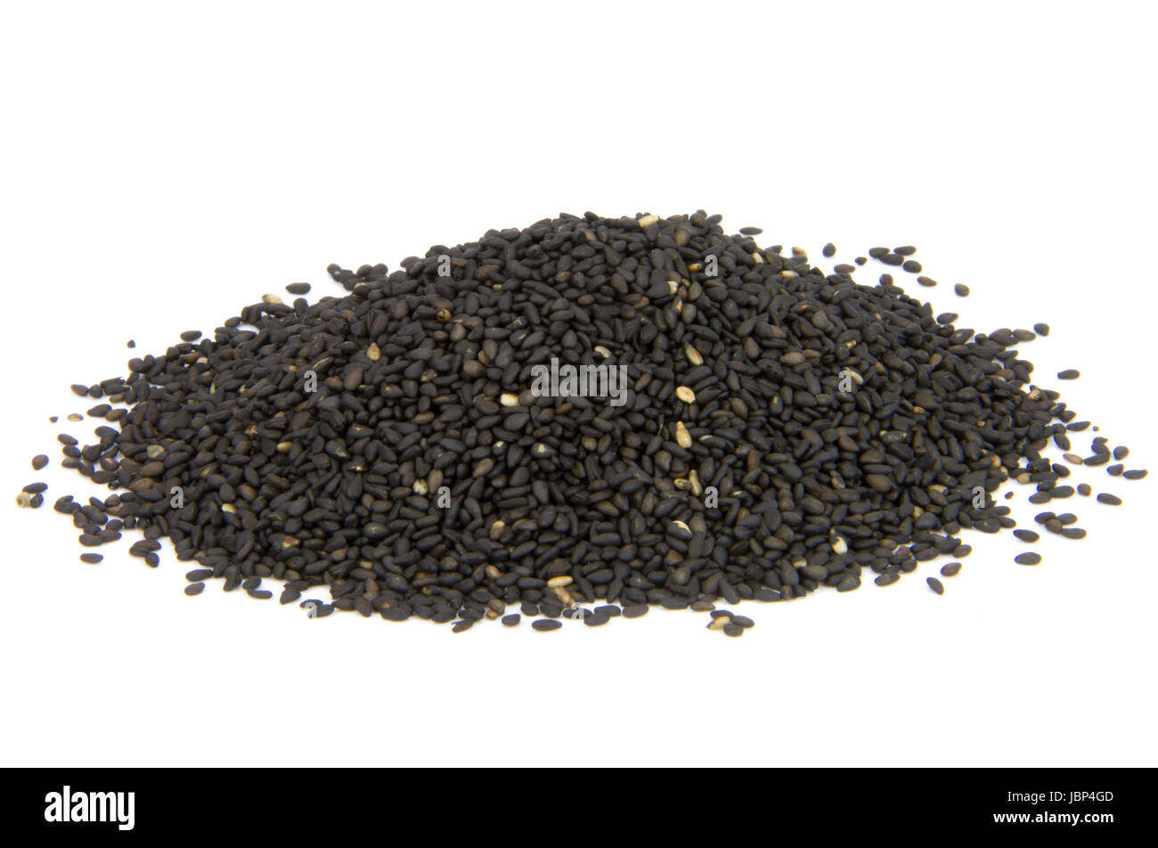 close up of black sesame isolated on white background Stock Photo - Alamy