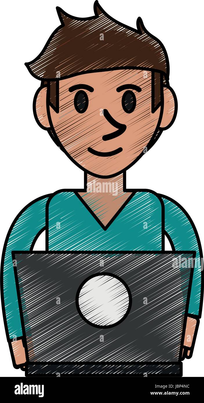 person desk doodle illustration Stock Vector Image & Art - Alamy