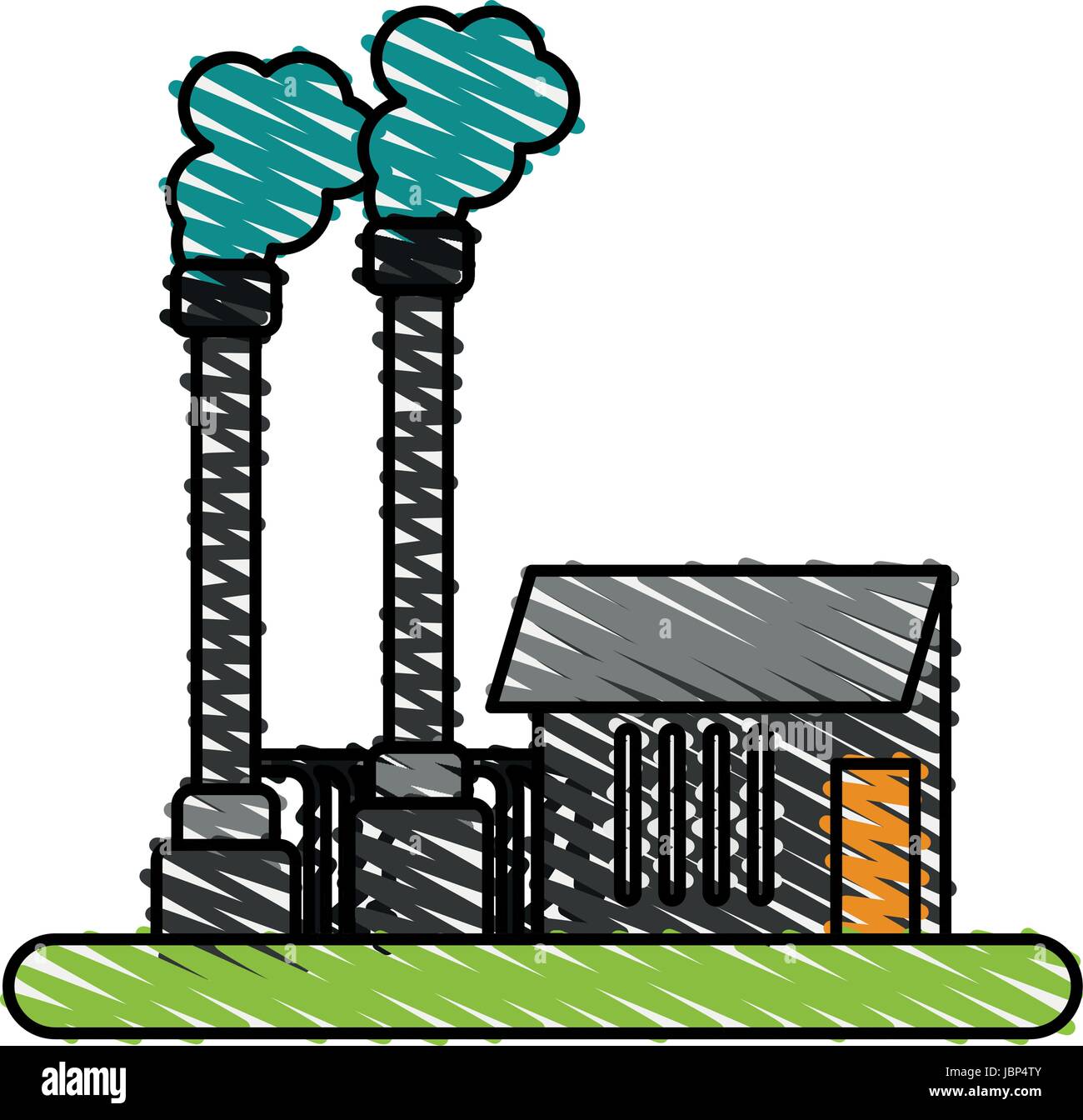 factory illustration cartoon doodle Stock Vector Image & Art - Alamy