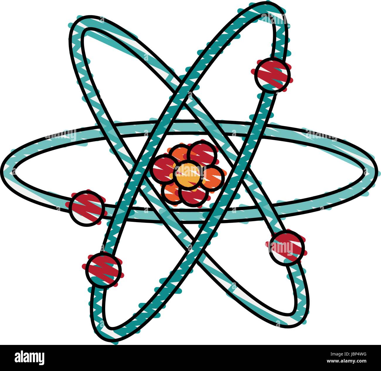 atom doodle illustration Stock Vector Image & Art - Alamy