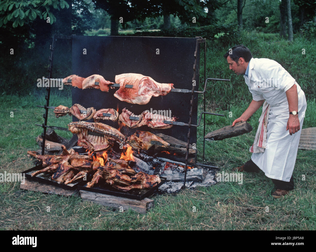 Barbecue at Village St Clair Fete, Normandy, France Stock Photo - Alamy