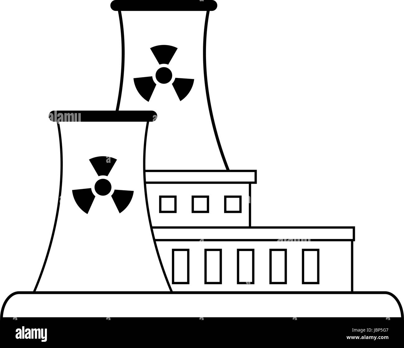 Cartoon Building Factory Structure Black and White Stock Photos ...