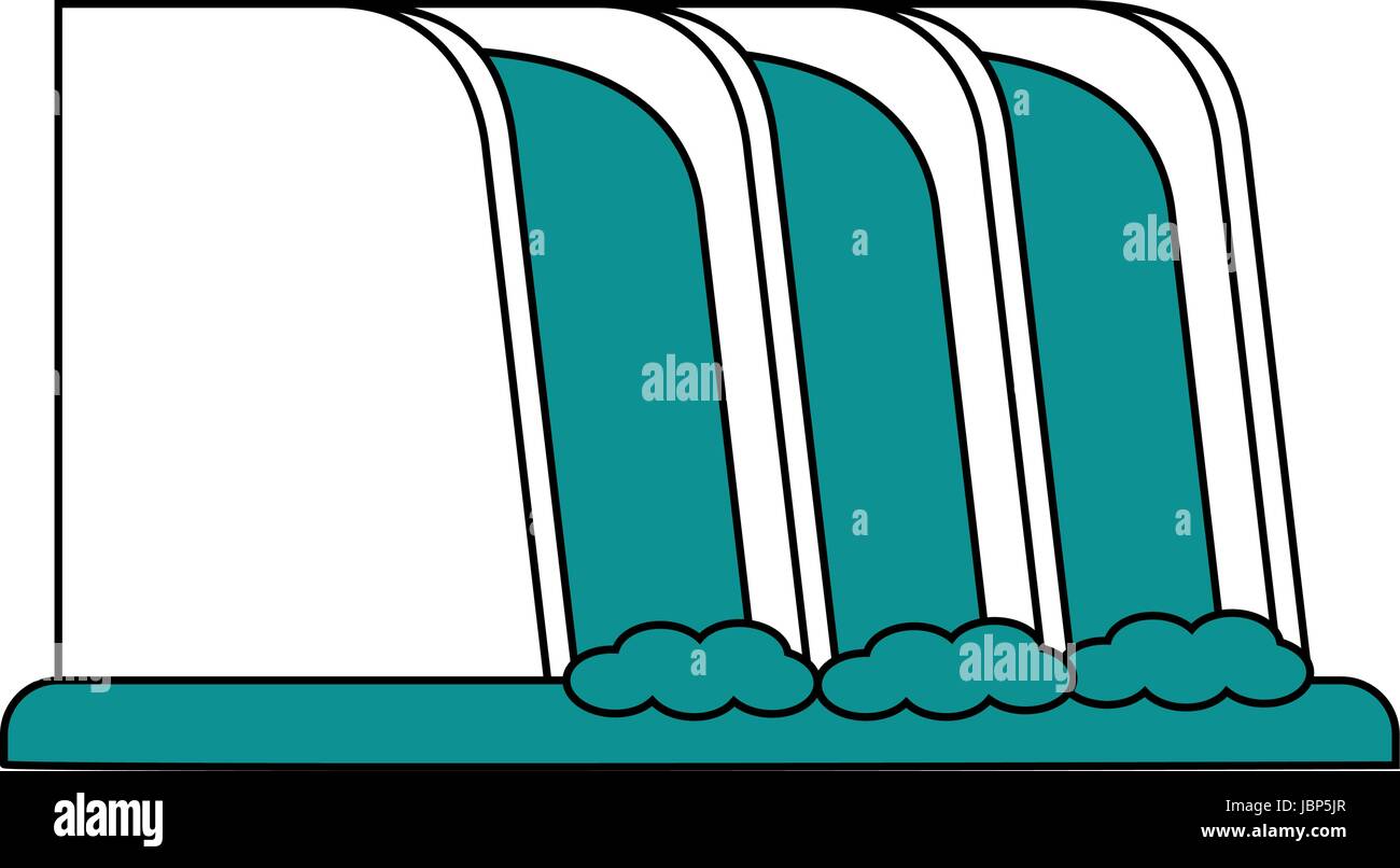 waterfall cartoon flat illustration Stock Vector Image & Art - Alamy