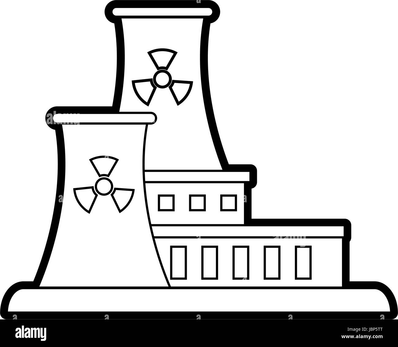 Cartoon Building Factory Structure Black and White Stock Photos ...