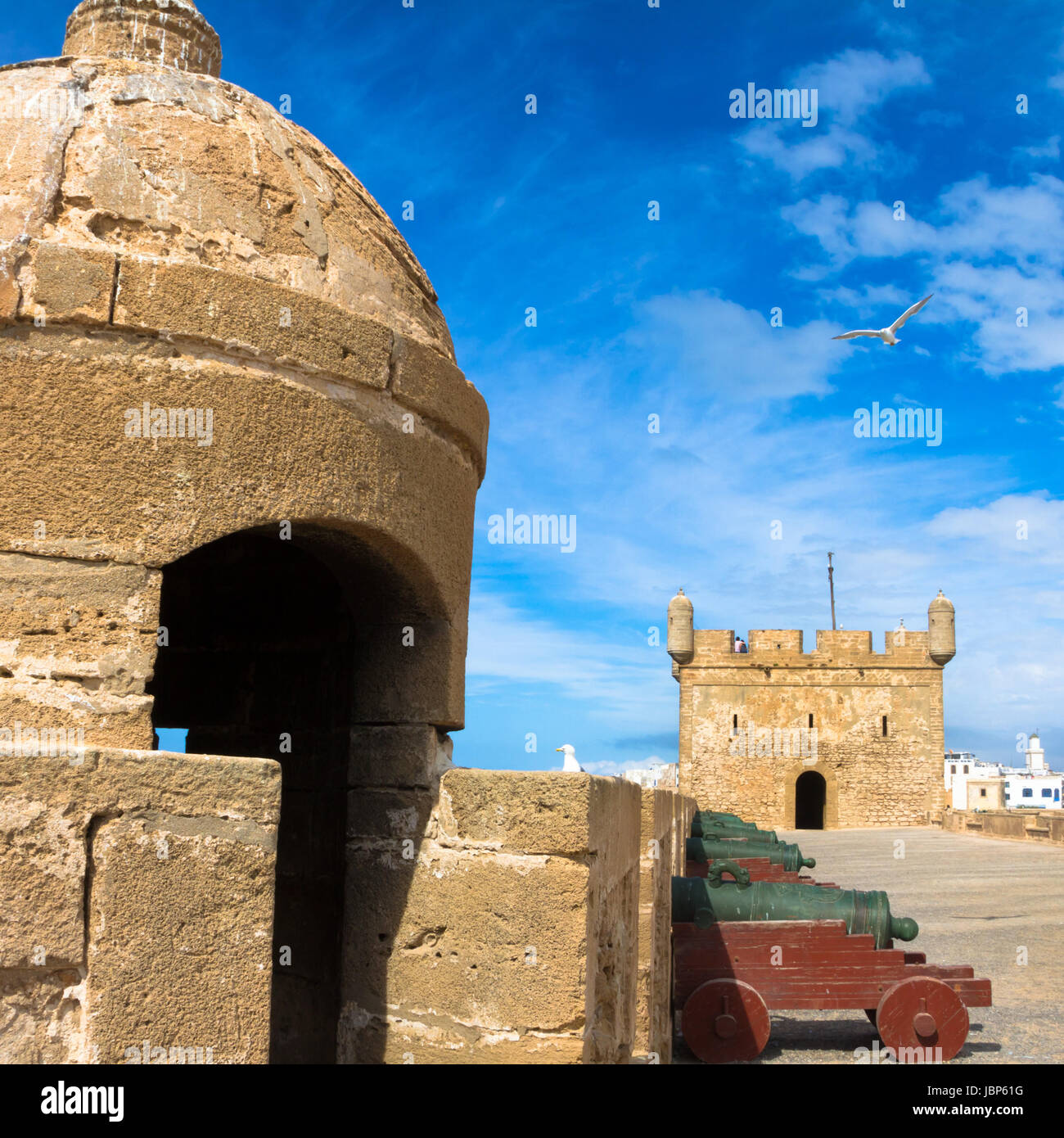 Port fort in Essaouira, city in the western Morocco on the Atlantic ...
