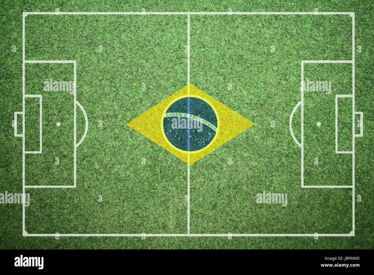 Brazil flag football ground hi-res stock photography and images - Alamy