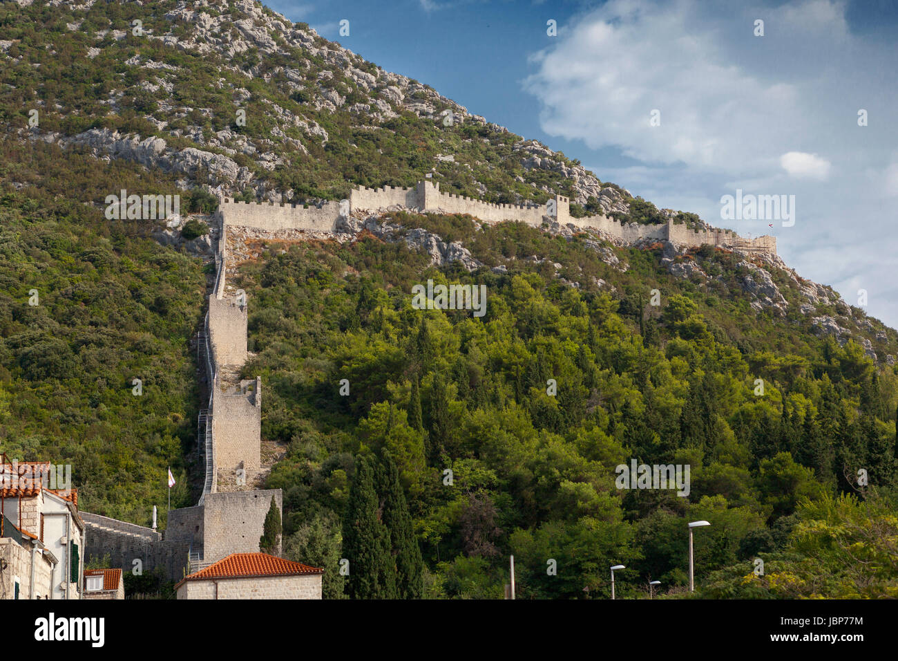 Great wall at Ston, Croatia Stock Photo - Alamy