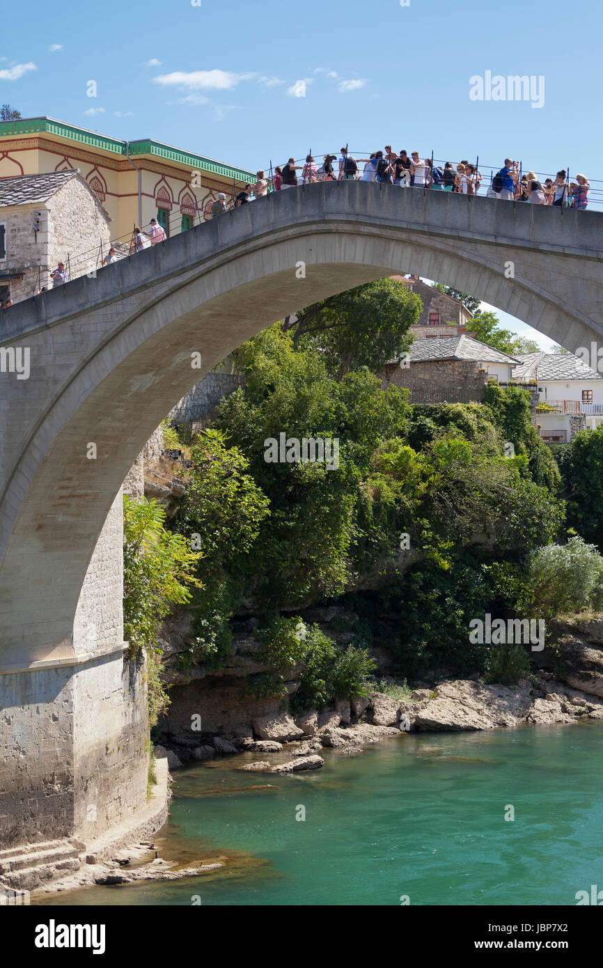 Mostar Bridge, rebuilt after the Balkans War Stock Photo - Alamy
